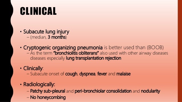 FlashPath - Lung - Cryptogenic Organizing Pneumonia (Bronchiolitis Ob…