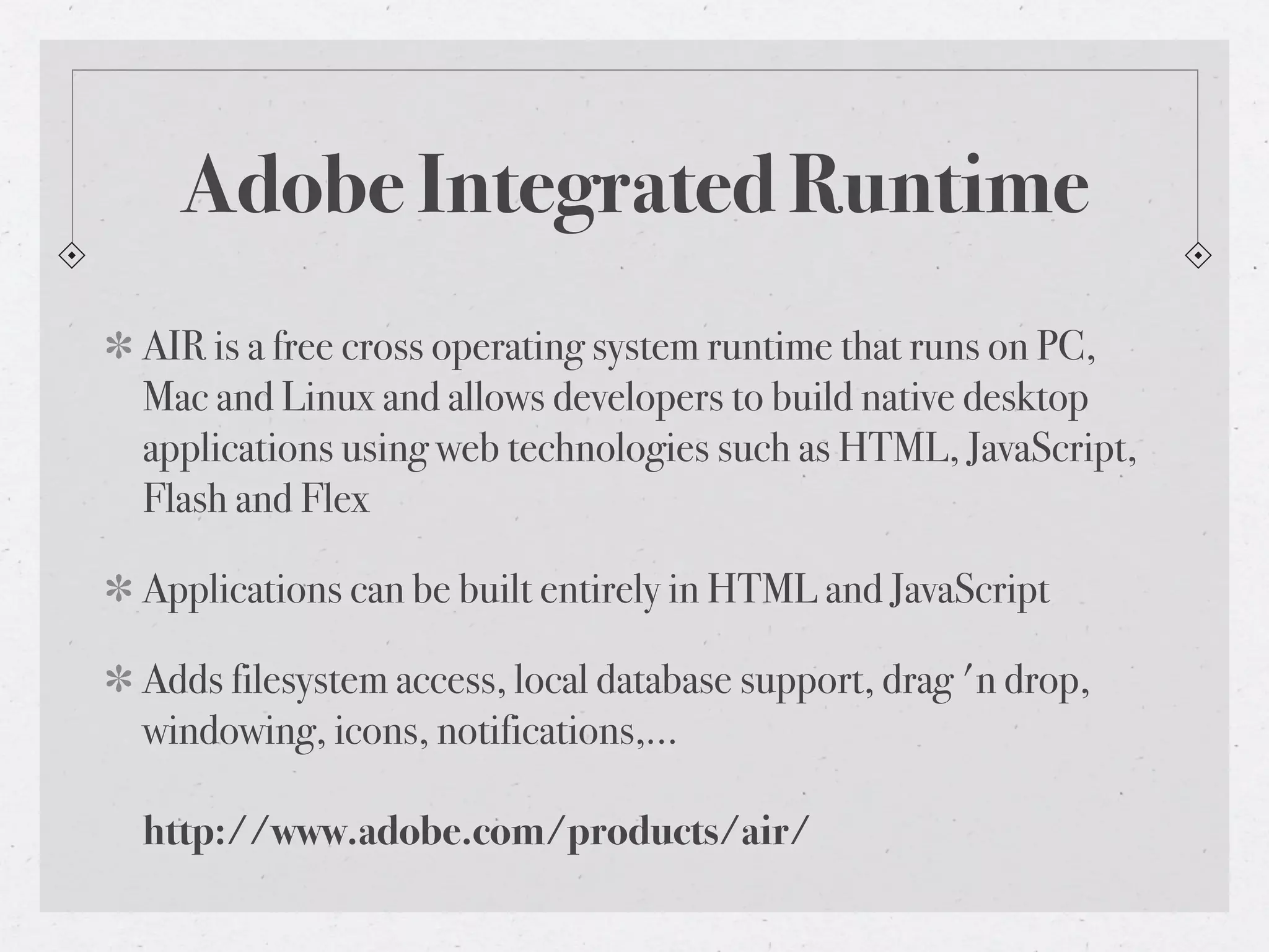The Evolution of the Flash Platform | PDF