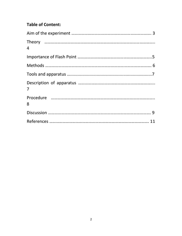 Flash point | DOCX | Chemistry | Science