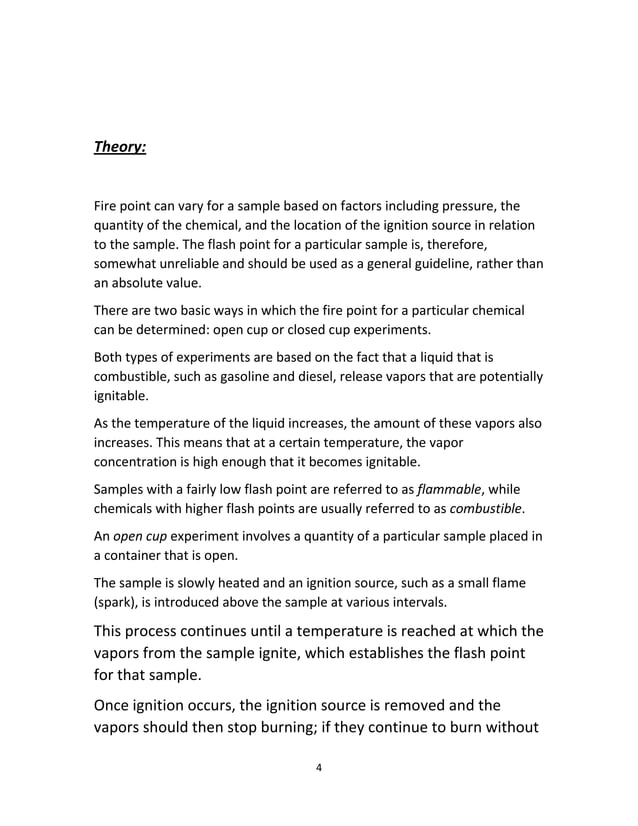 Flash point | DOCX | Chemistry | Science