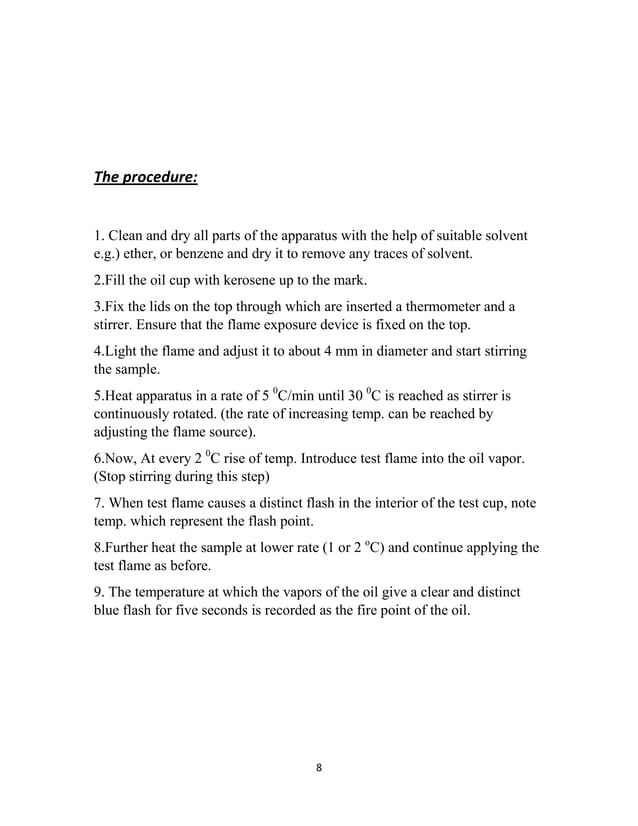 Flash point | DOCX | Chemistry | Science