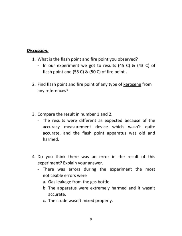 Flash point | DOCX | Chemistry | Science