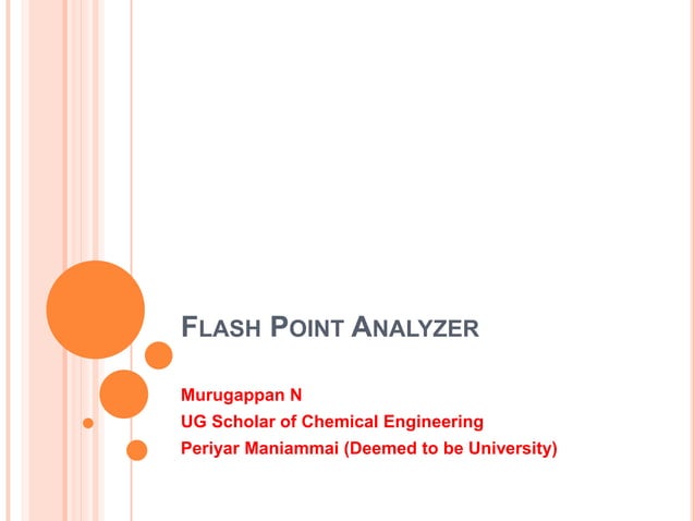 Flash point analyzer | PPTX