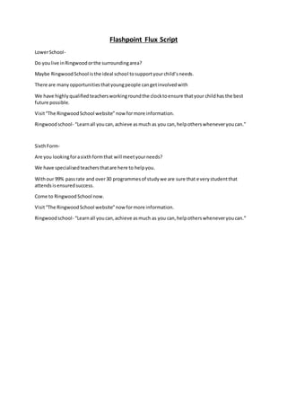 Flashpoint flux script | DOCX