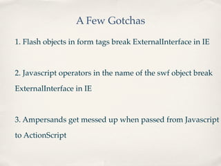 Connecting Flash and Javascript using ExternalInterface | KEY