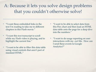 Connecting Flash and Javascript using ExternalInterface | PPT