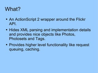 Flashr: Flash and the Flickr API | ODP