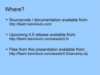 Flashr: Flash and the Flickr API | ODP