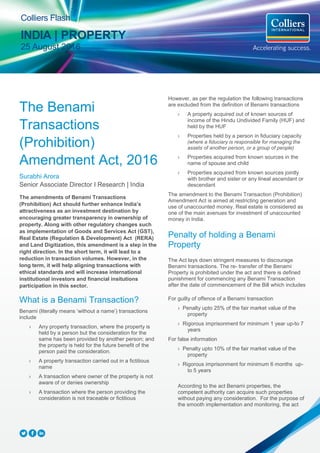 The Benami Transaction (Prohibition) Amendment Act , 2016 | PDF