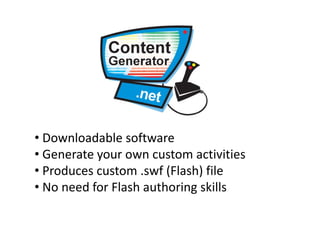 Flash, SCORM & Moodle with ContentGenerator.net