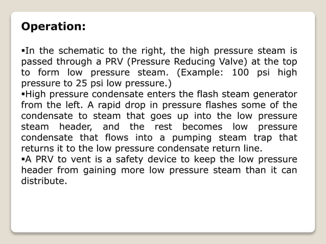 Flash steam and condensate recovery system | PPTX | Physics | Science