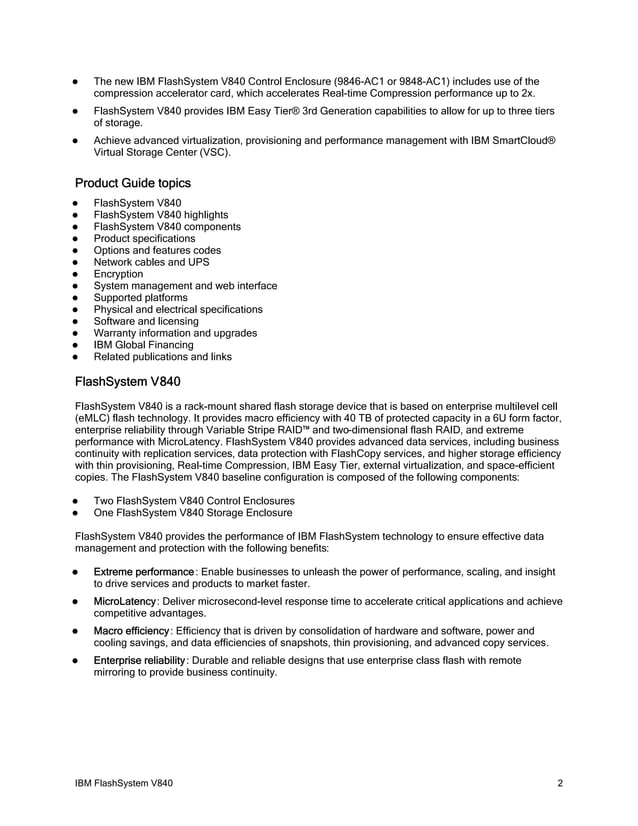 Flash System V840 Redbooks Product Guide | PDF