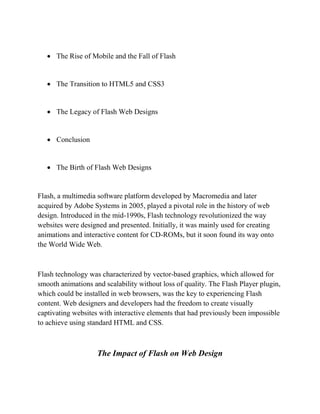 Flash Web Designs | PDF | Web Development | Internet