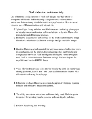 Flash Web Designs | PDF | Web Development | Internet