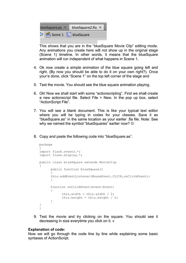 Quick Step by Step Flash Tutorial | PDF