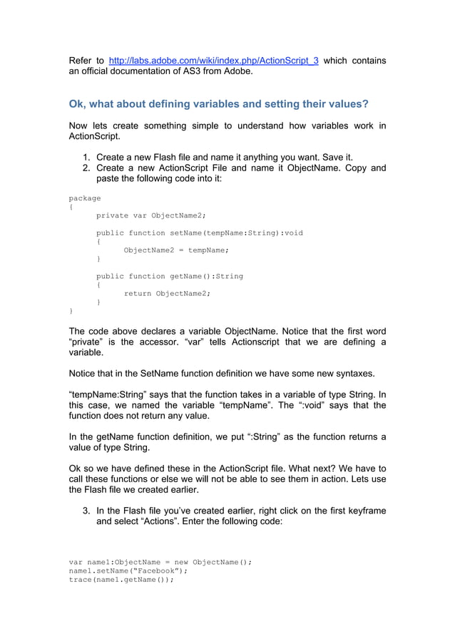 Quick Step by Step Flash Tutorial | PDF
