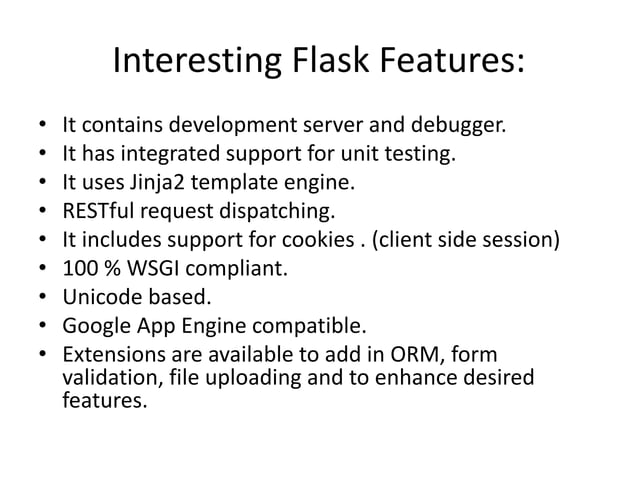 Introduction to Flask | PPT