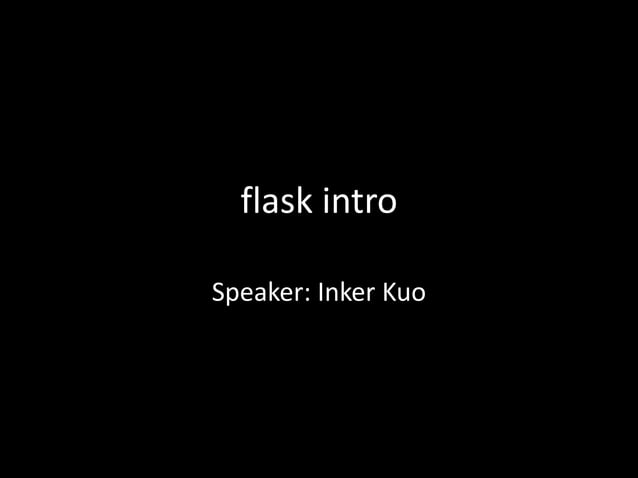 Flask | PPT