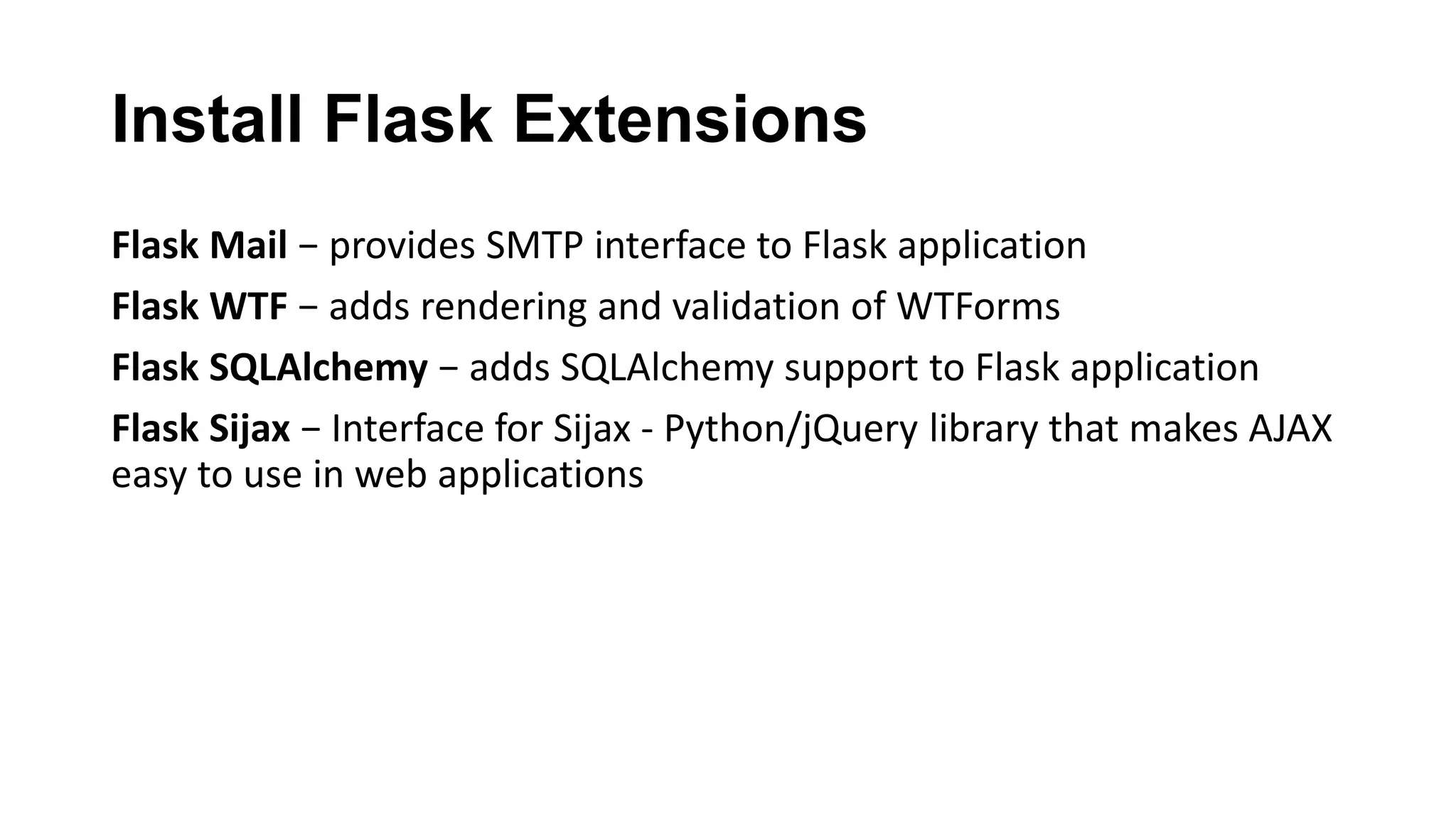 Flask-Python | PPT Flask-Python | PPT