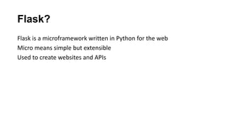 Flask-Python | PPTX | Programming Languages | Computing