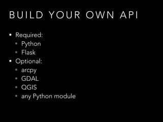 Flask, ArcPy, and You (Mike Davlantes) | PPT