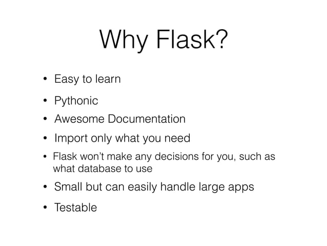 Flask introduction | PPT Flask introduction | PPT