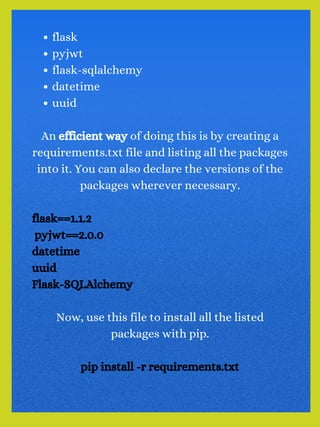 Flask jwt authentication tutorial | PDF