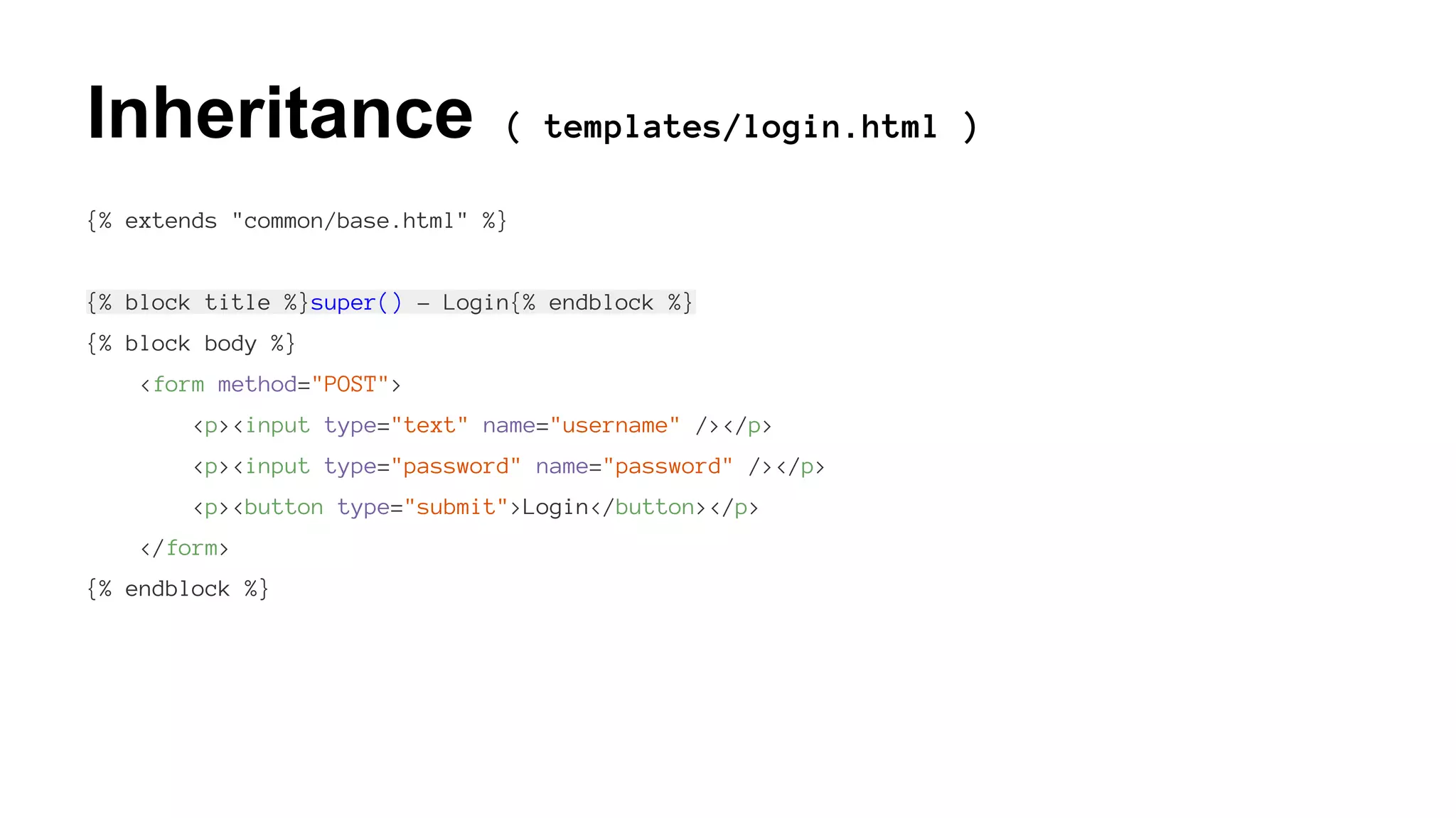 Intro to Jinja2 Templates - San Francisco Flask Meetup | PPT