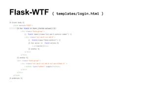 Intro to Jinja2 Templates - San Francisco Flask Meetup | PPT