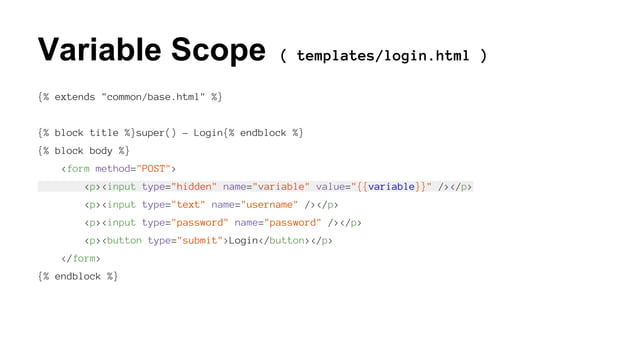 Intro to Jinja2 Templates - San Francisco Flask Meetup | PPT