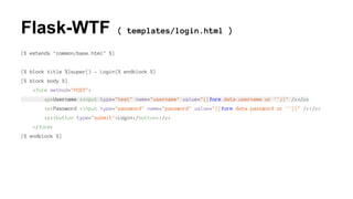 Jinja2 Templates - San Francisco Flask Meetup | PPT
