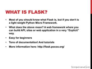 Flask and Paramiko for Python VA | PPTX | Programming Languages | Computing