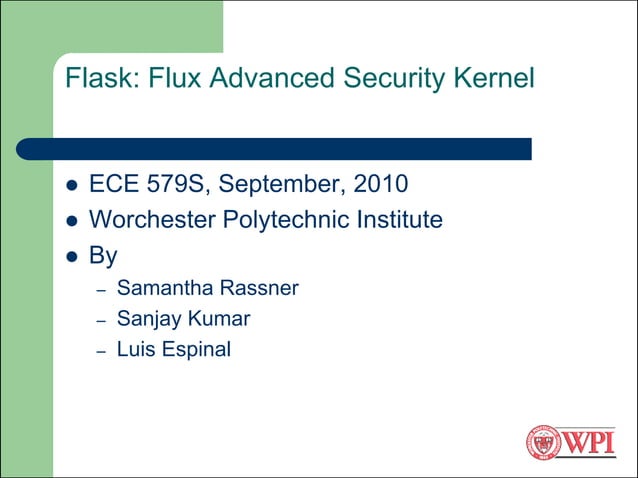 Flask: Flux Advanced Security Kernel | PDF | Operating Systems ...