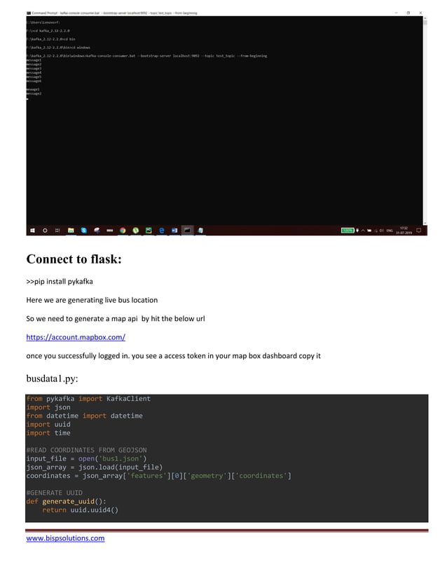 Flask Pykafka integration and Setup | PDF