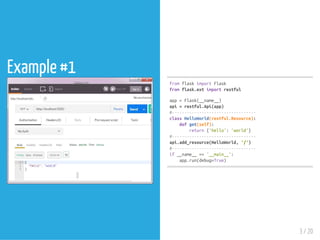 Flask RESTful Flask HTTPAuth | PPT