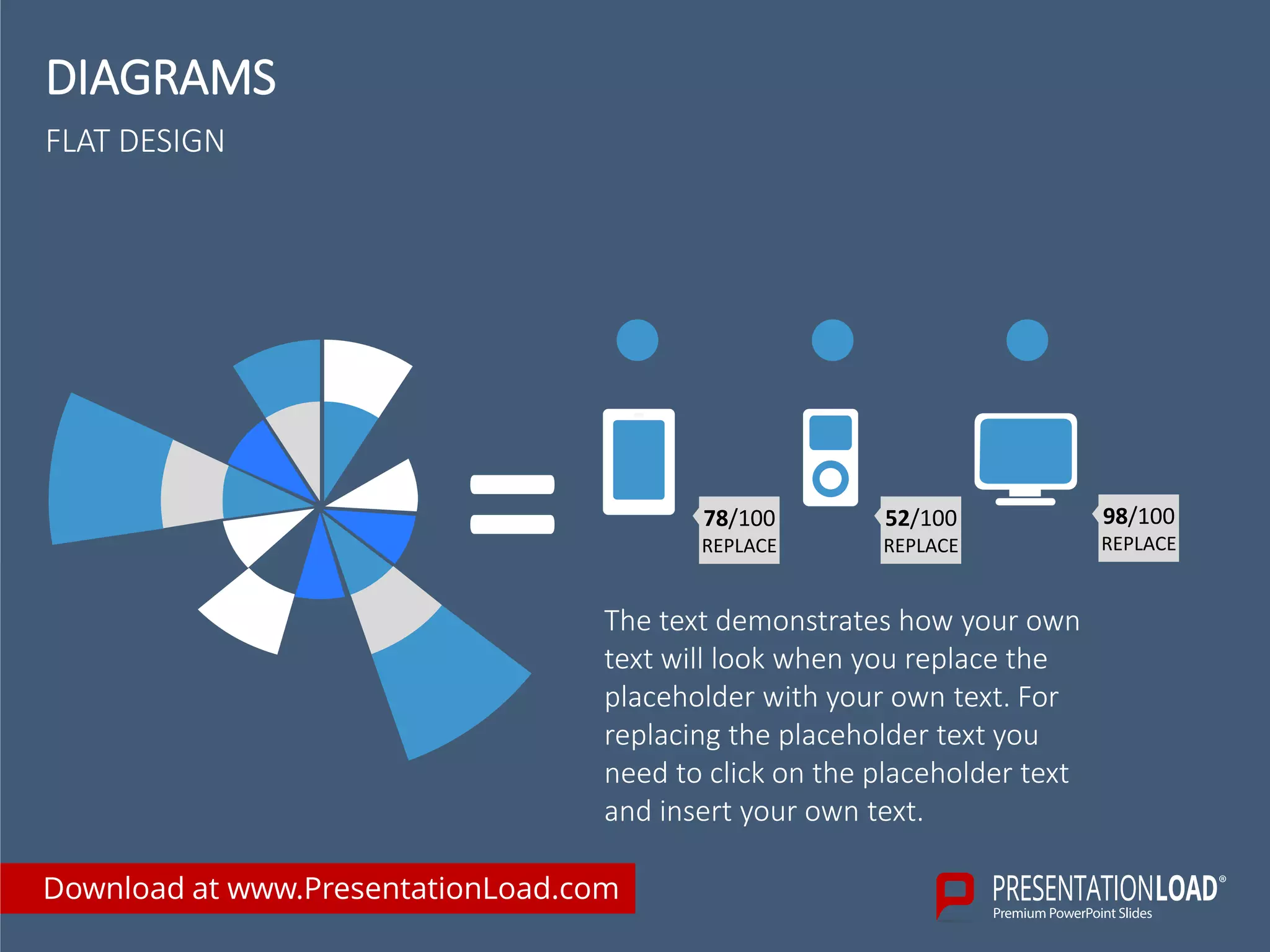 Flat design-diagrams | PPT
