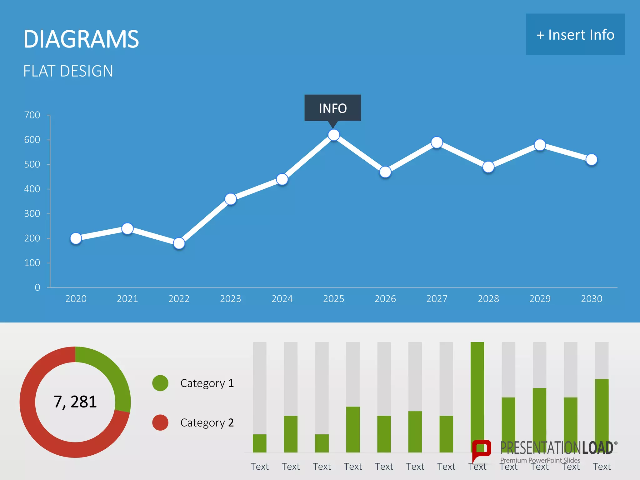 Flat design-diagrams | PPT