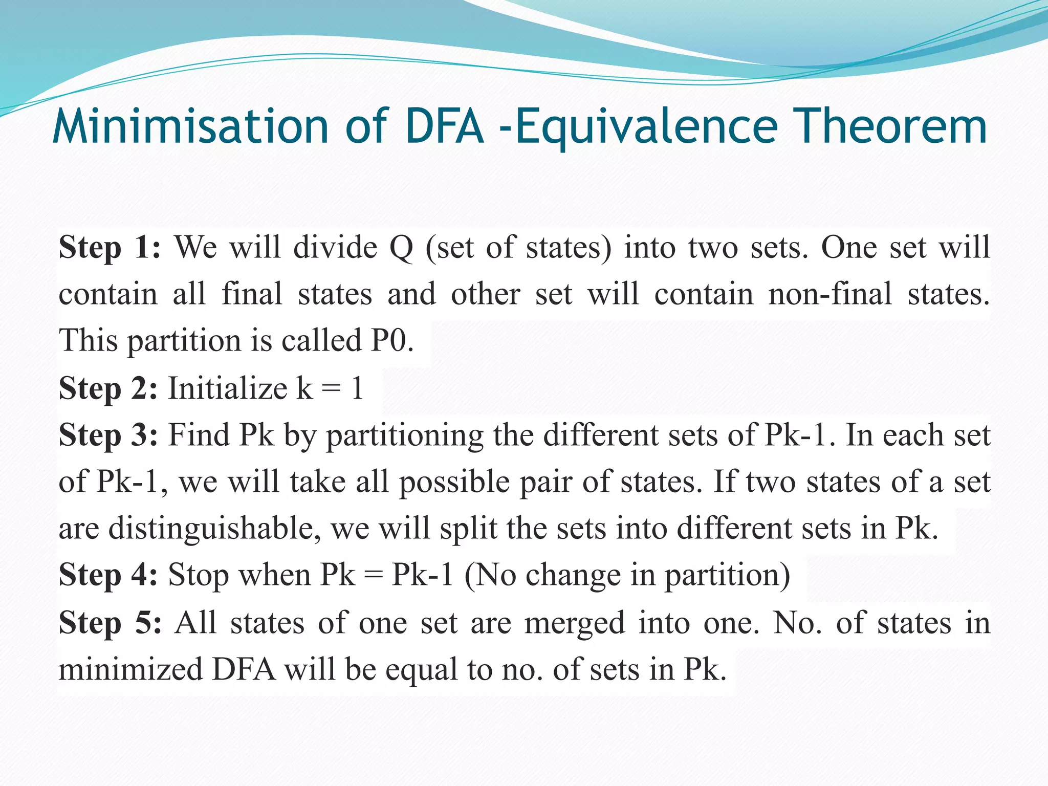 Formal Languages and Automata Theory Unit 1 | PDF