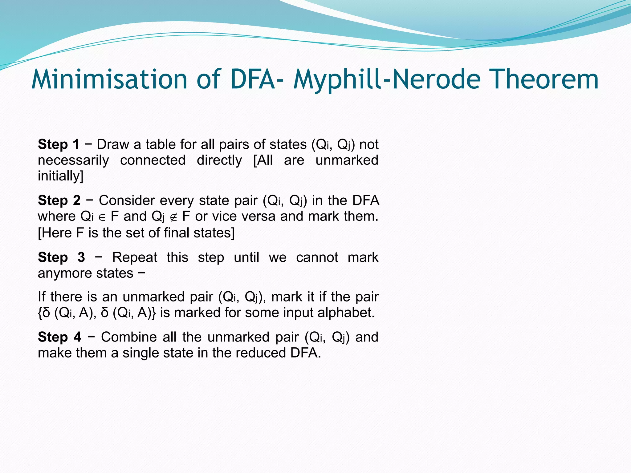 Formal Languages and Automata Theory Unit 1 | PDF