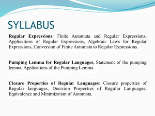 Formal Languages and Automata Theory unit 2 | PDF