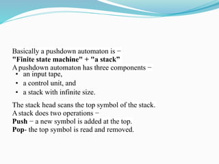 Formal Languages and Automata Theory unit 3 | PDF
