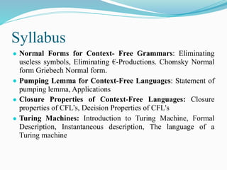 Formal Languages and Automata Theory unit 4 | PDF