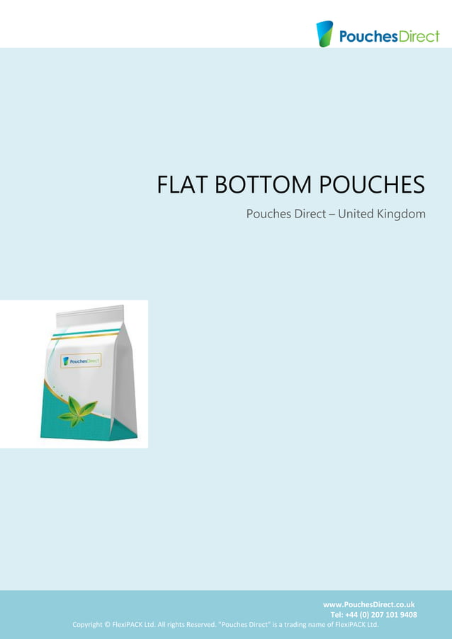 Flat bottom pouches | PDF