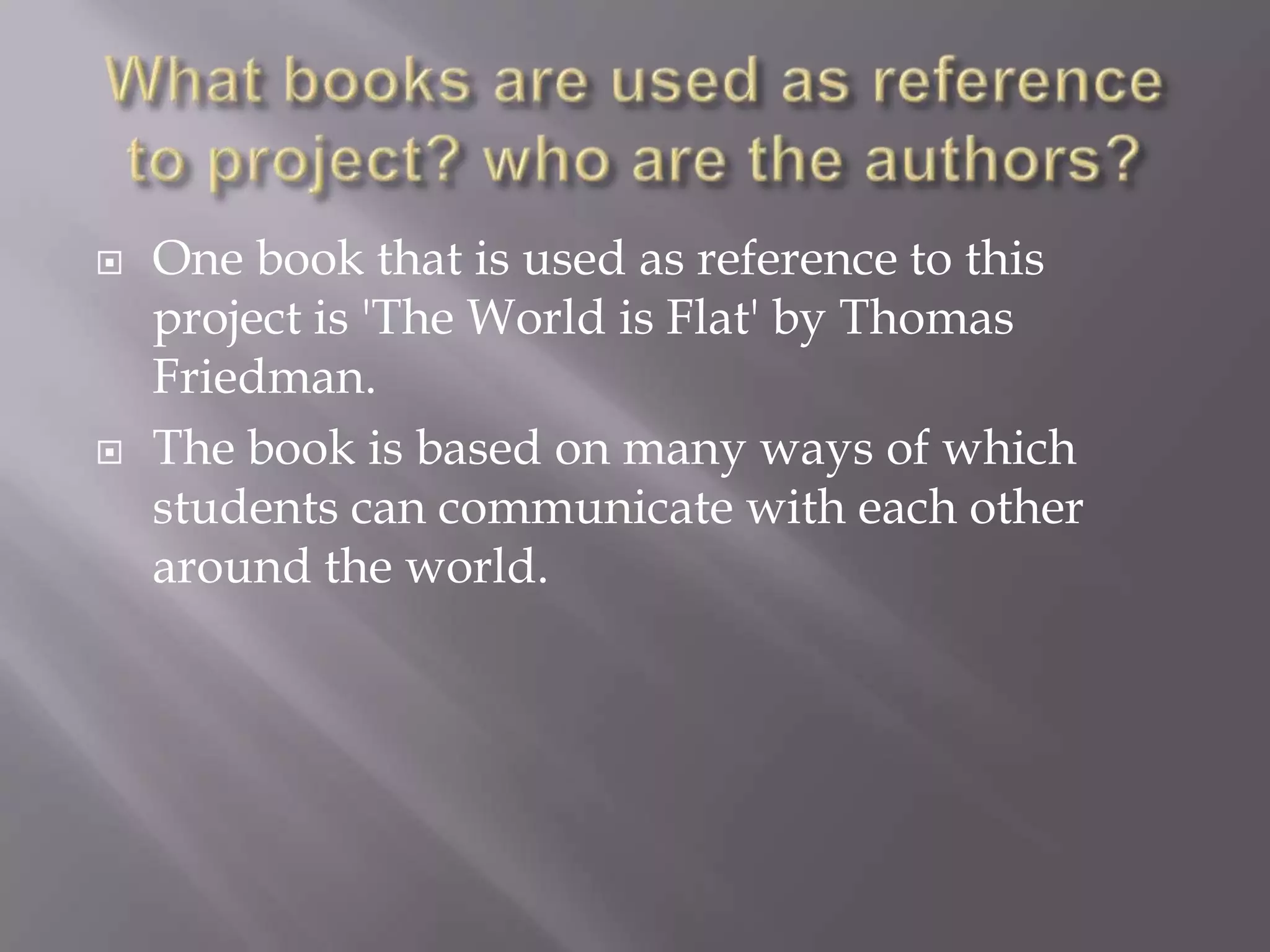 Flat Classroom Project | PPT