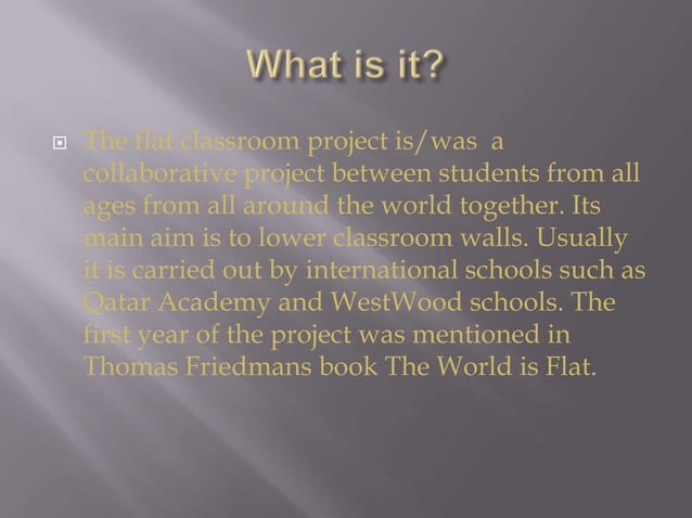 Flat Classroom Project | PPTX