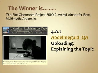 Flat Classroom Project 2009-2 Awards | PPT