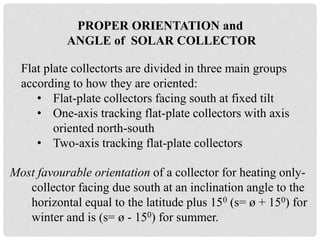 Flate plate collector | PPTX