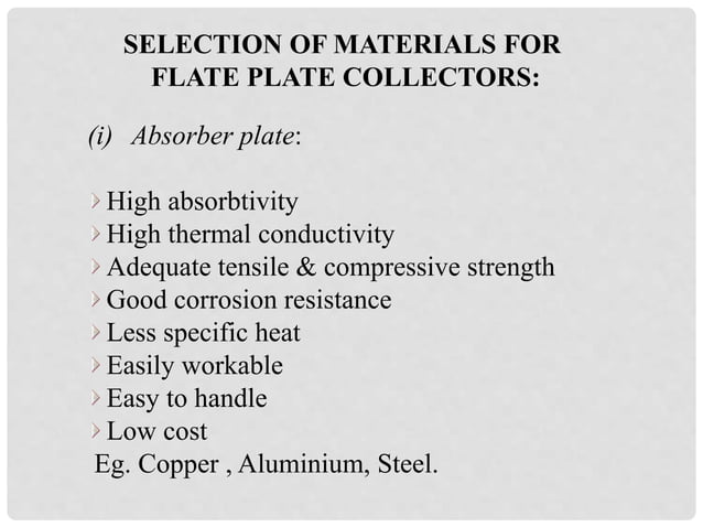 Flate plate collector | PPTX