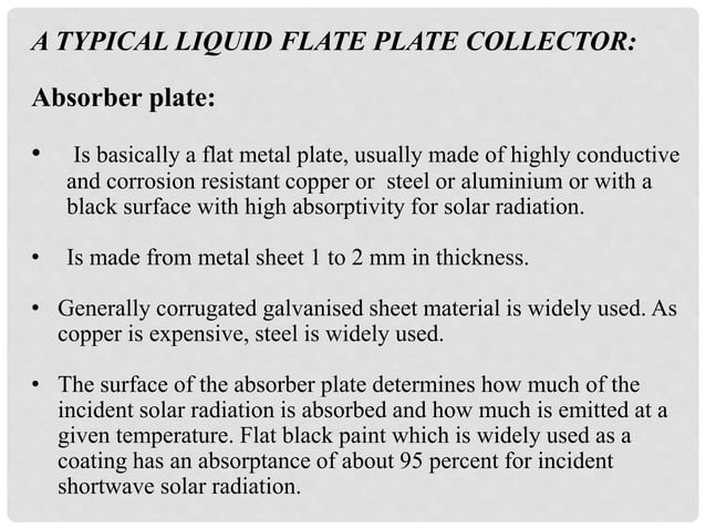 Flate plate collector | PPTX