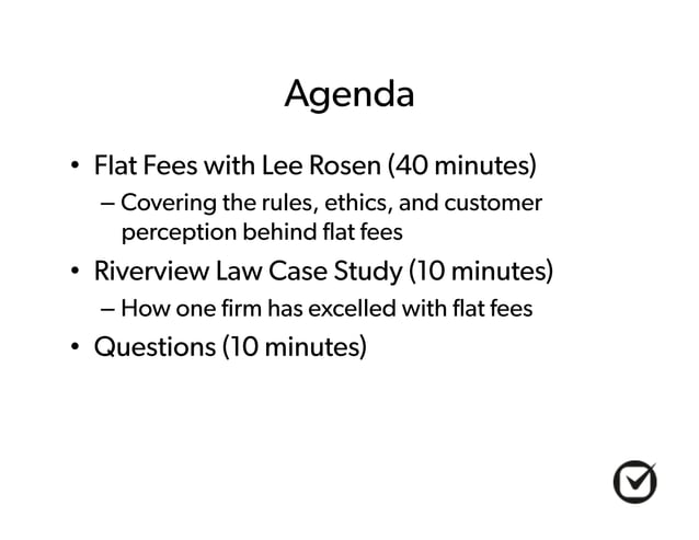 Flat Fees for Fun and Profit with Lee Rosen | PDF